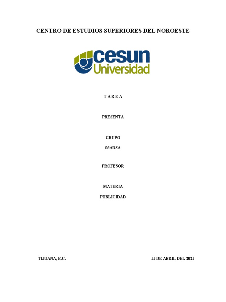 Logo de CESUN Universidad en Publicidad | PDF | Marketing | Publicidad