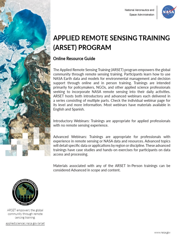 Applied Remote Sensing Training (Arset) Program: Online Resource Guide ...