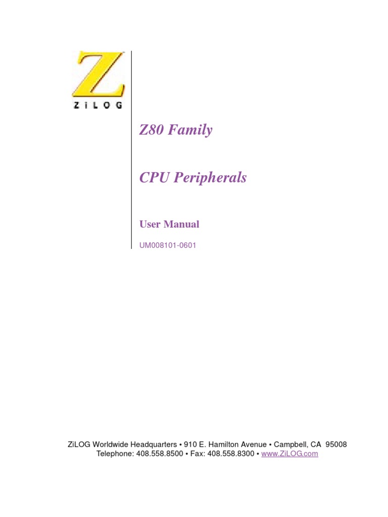 Z80-CPU Peripheral | PDF | Electronic Design | Computer Data