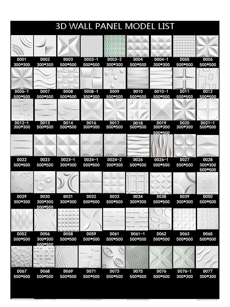 3d Wall Panel Catalogue-20201116 | PDF