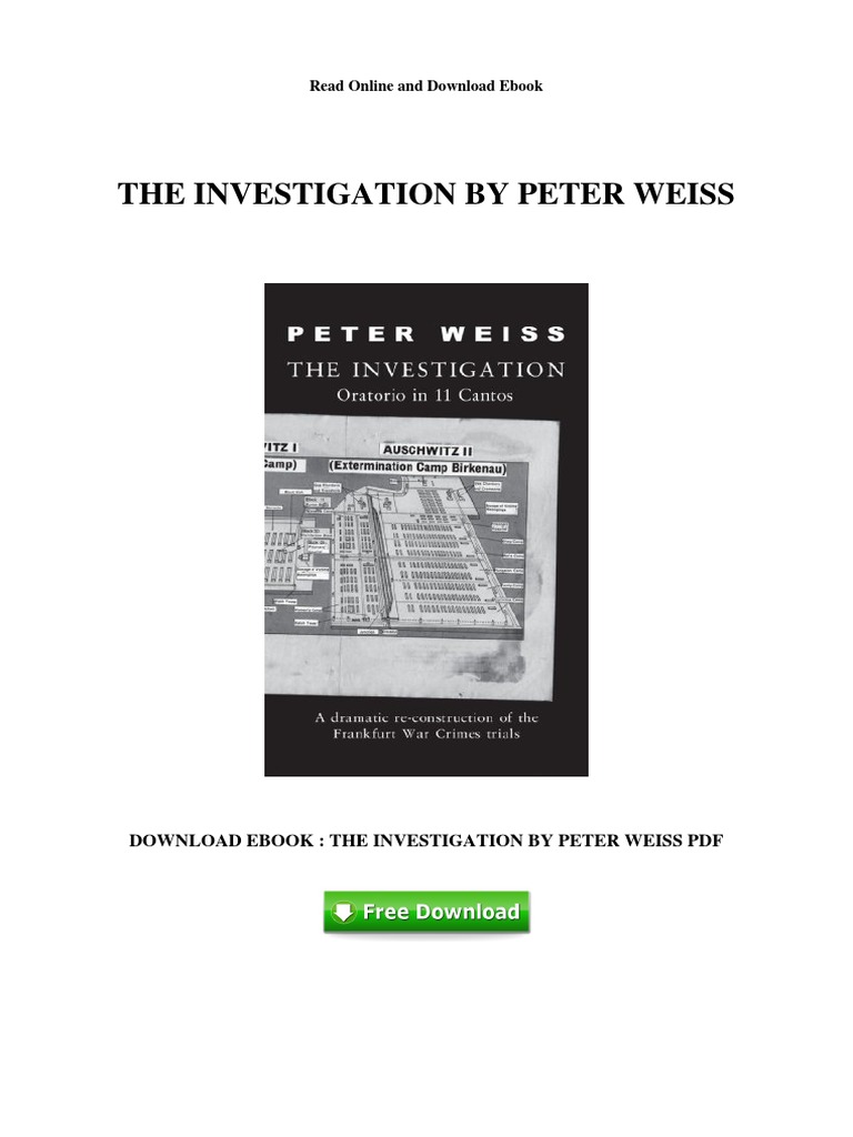 The Investigation by Peter Weiss: Read Online and Download Ebook | PDF ...