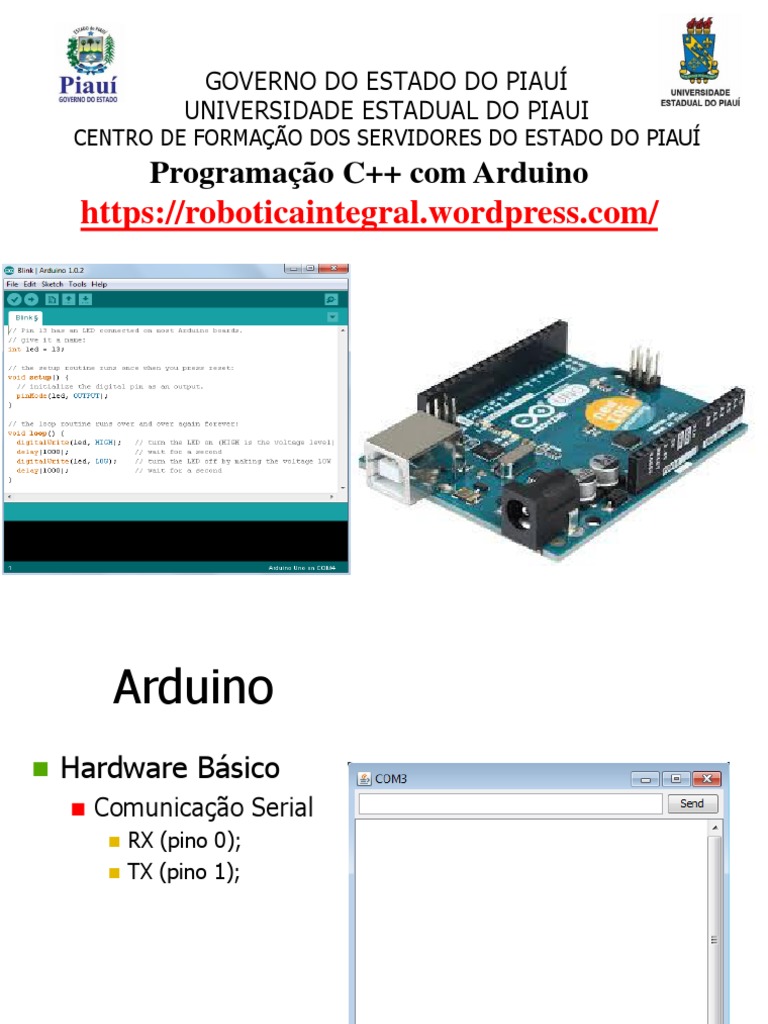 01 AULA IDE Programando Arduino | PDF | Arduino | Programação de ...