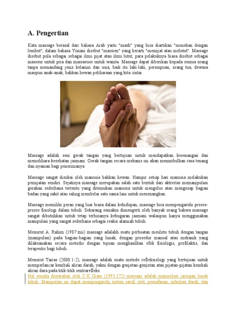 Manfaat dan Tujuan Body Massage | PDF | Pengembangan Diri