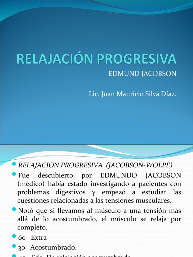 Relajacion Progresiva | PDF | Respiración | Abdomen