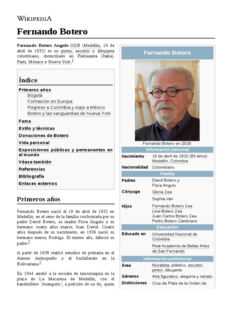 Fernando Botero | PDF | Las artes