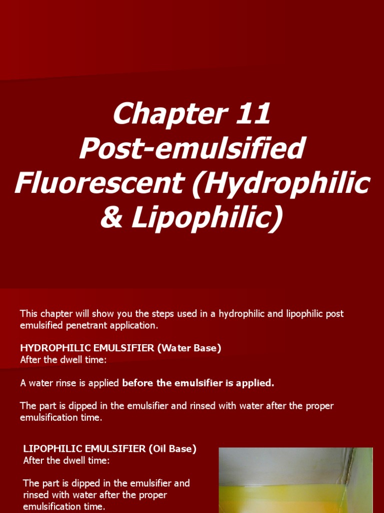 Chapter 11 Post-Emulsified Fluorescent (Hydrophilic & Lipophilic) | PDF | Emulsion | Applied And ...
