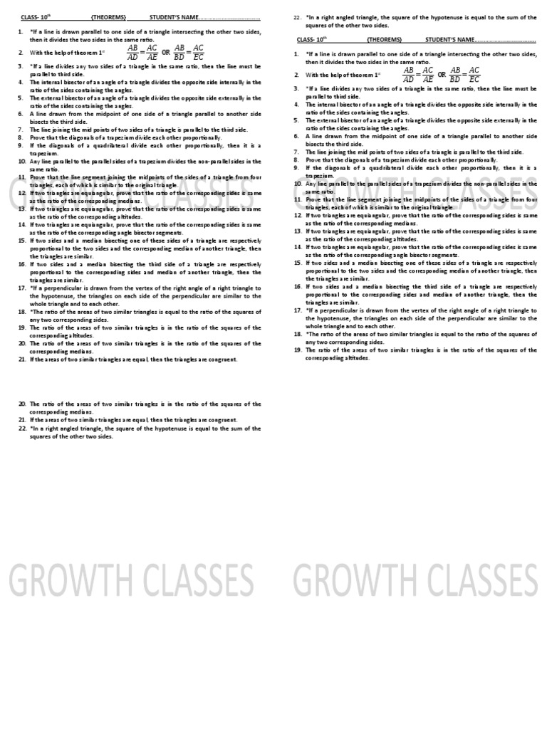 Triangle Theorems | PDF | Triangle | Euclidean Geometry