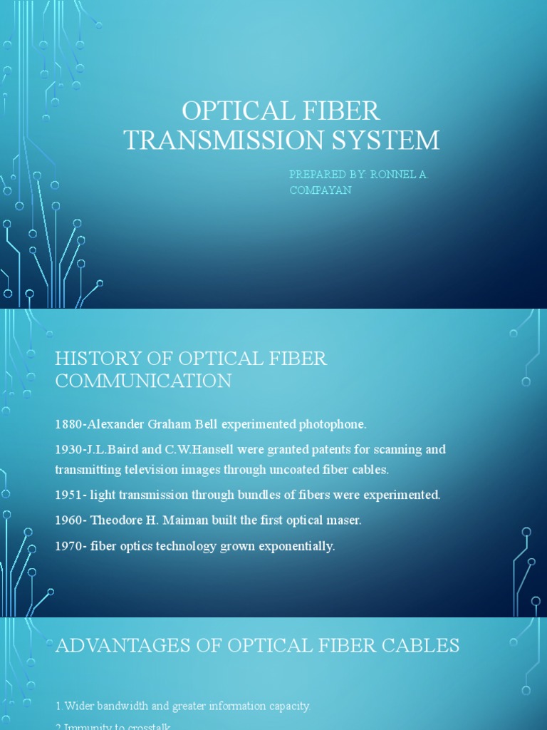 Optical Fiber Transmission System | Download Free PDF | Optical Fiber ...