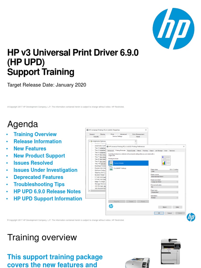 HP v3 Universal Print Driver 6.9.0 | PDF | Microsoft Windows | Computing