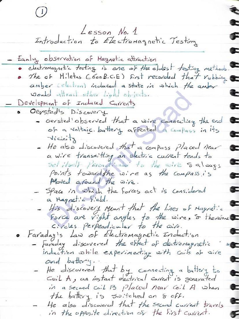 ASNT ET Level III Notes Part 1-Dr - Samir Saad | PDF