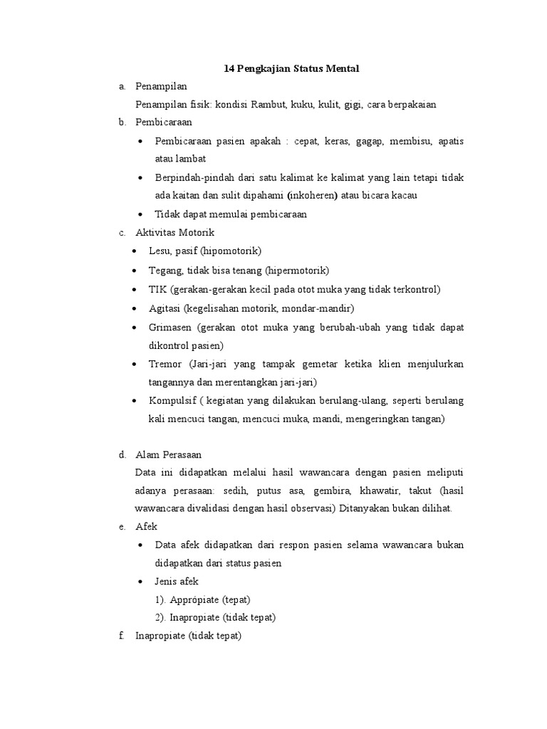 14 Pengkajian Status Mental | PDF