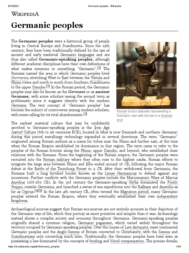Germanic Peoples - Wikipedia | PDF | Germanic Peoples