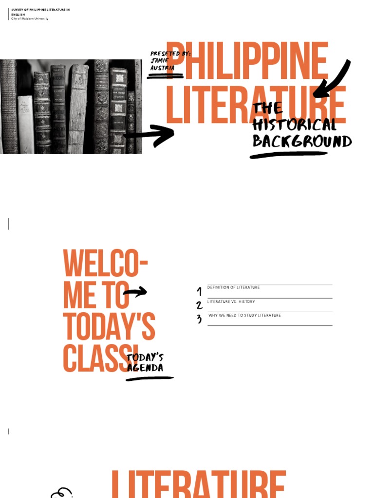 Philippine Literature and Its Historical Backround | PDF | Philippines ...