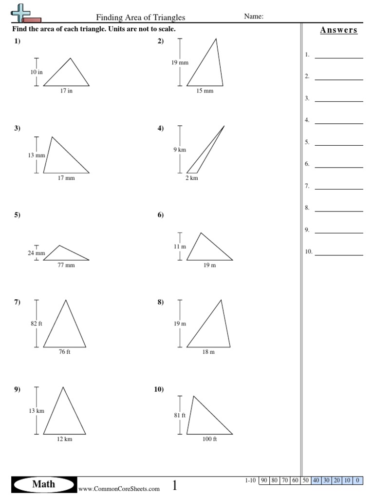 Finding Area of Triangles | PDF
