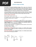Static Electricity - Notes PDF | PDF | Electric Charge | Electrostatics