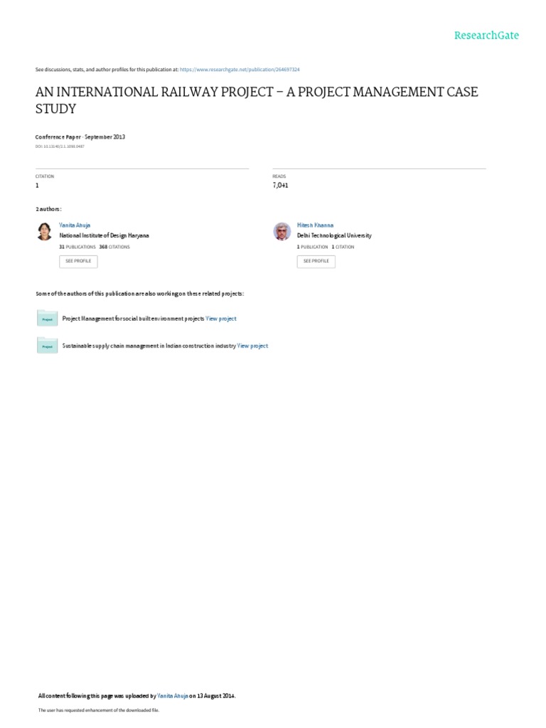 Railway Project Management | PDF | Project Management | Infrastructure