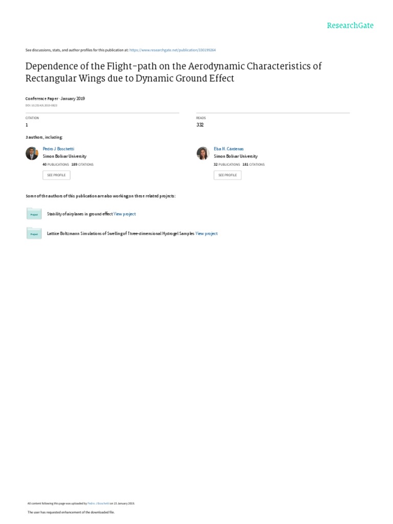 Dependence of The Flight-Path On The Aerodynamic Characteristics of ...