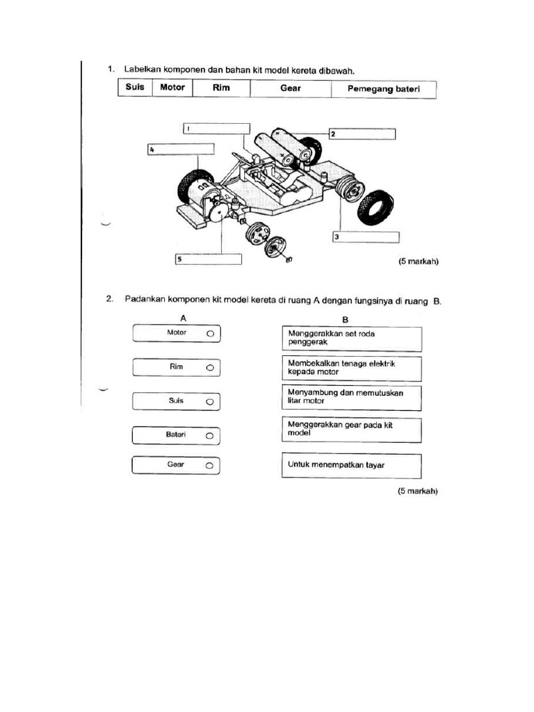 Ujian Formatif RBT Kit Model Kereta | PDF