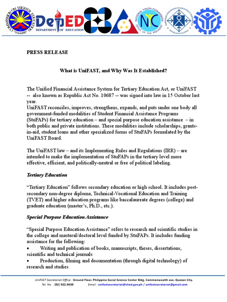 Unified Financial Assistance System for Tertiary Education Act ...