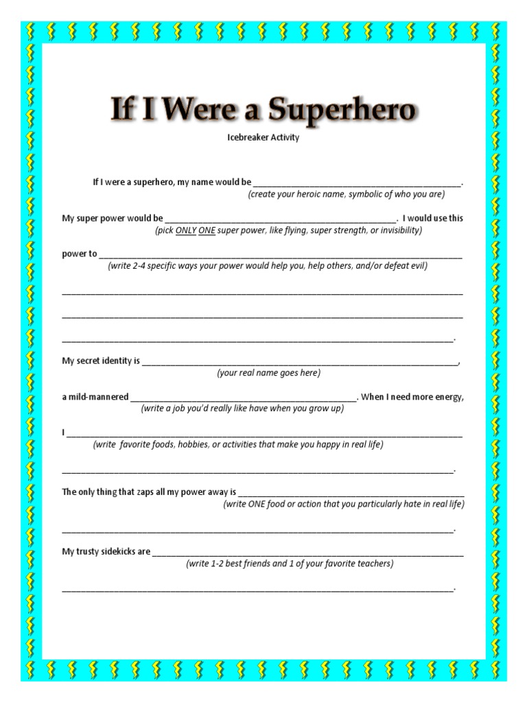 If I Were A Superhero | PDF