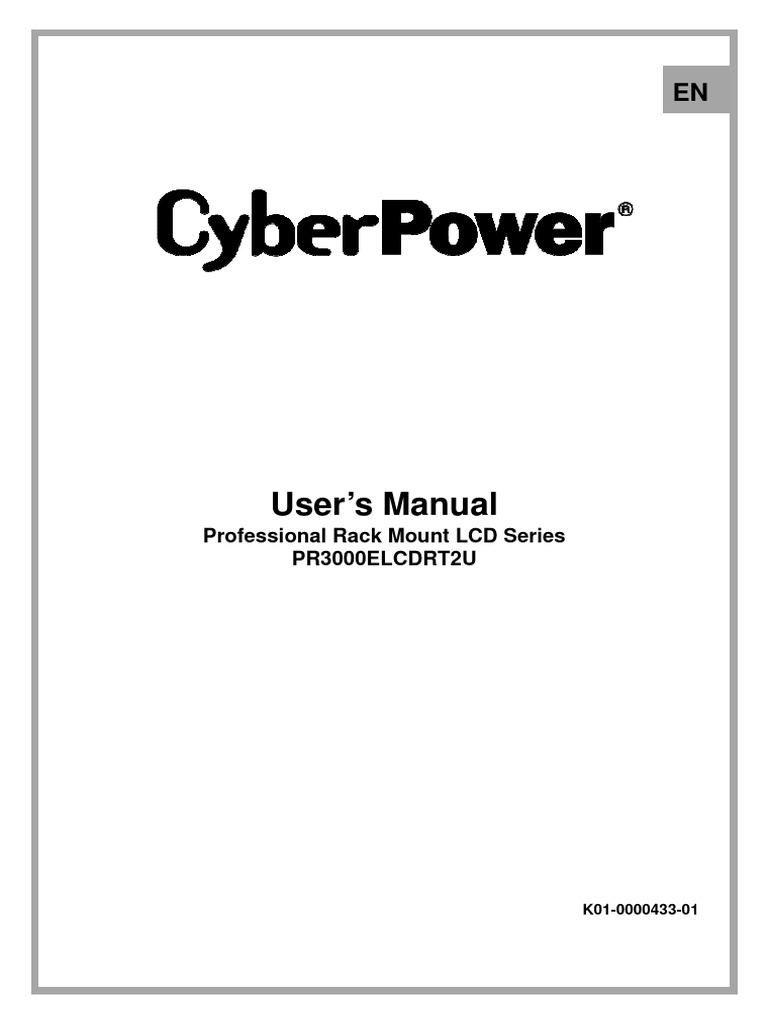 User's Manual: Professional Rack Mount LCD Series PR3000ELCDRT2U | PDF ...