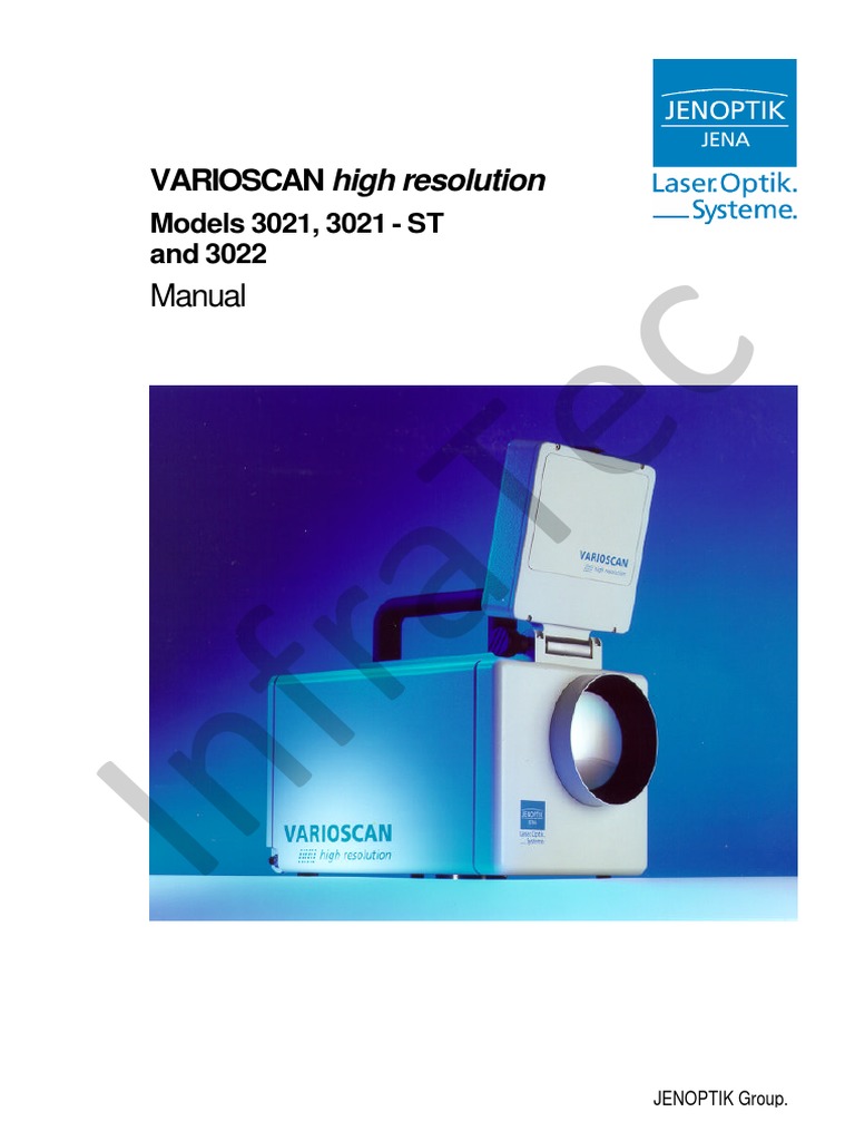 Infratec Varioscan Manual en | PDF | Thermography | Image Scanner