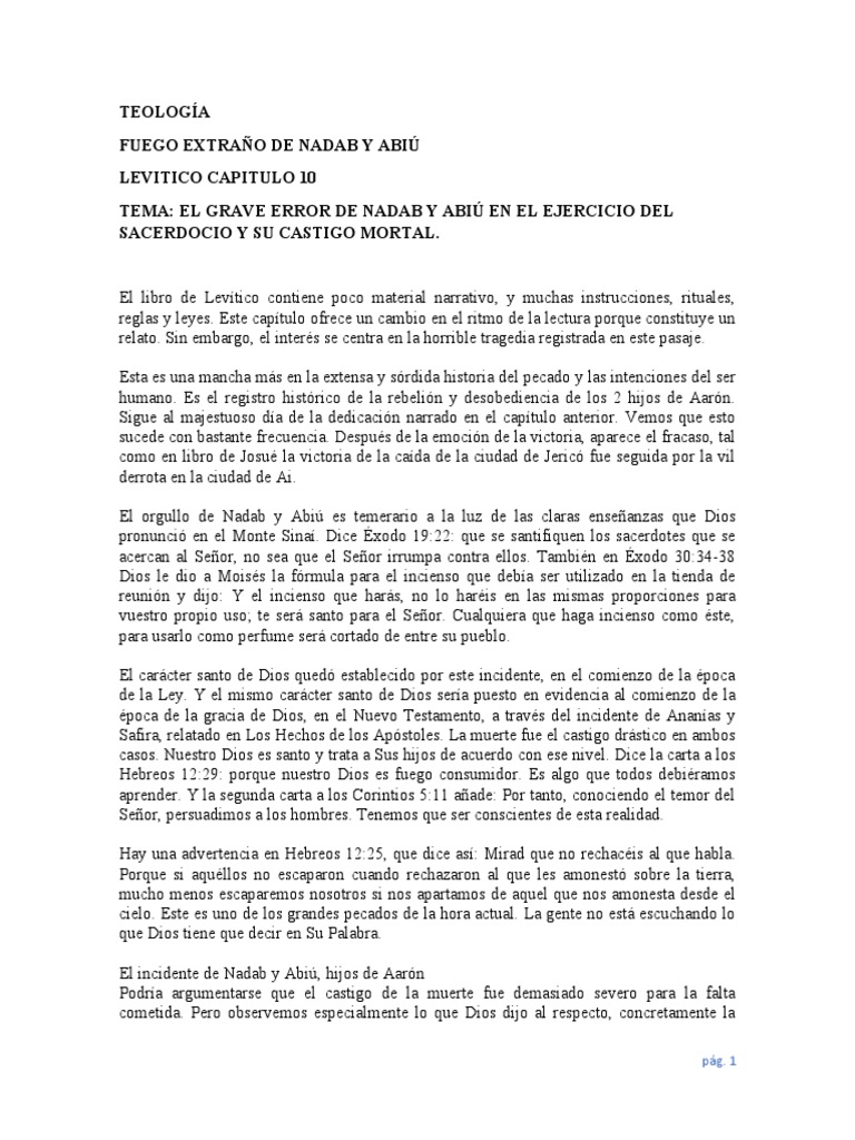 Fuego Extraño | PDF | Pecado | Dios