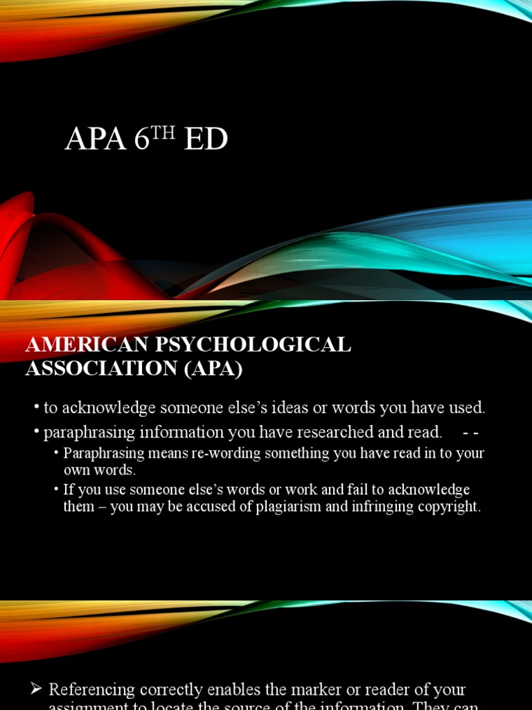 APA 6th Ed | PDF | Citation | Digital Object Identifier