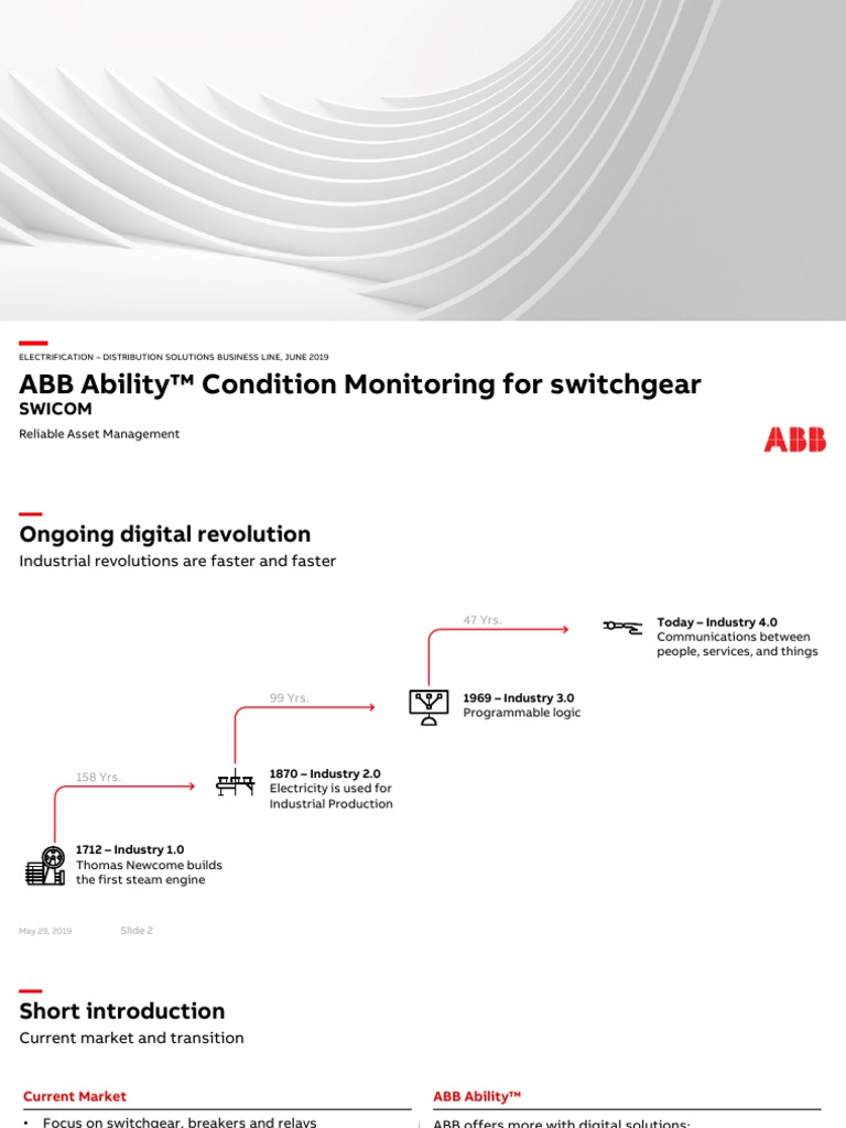 ABB Ability Condition Monitoring For Switchgear - SWICOM - June 2019 ...