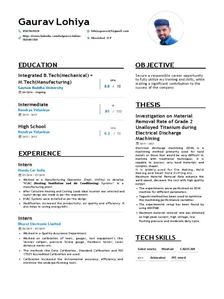 Gaurav Resume PDF | PDF | Calibration