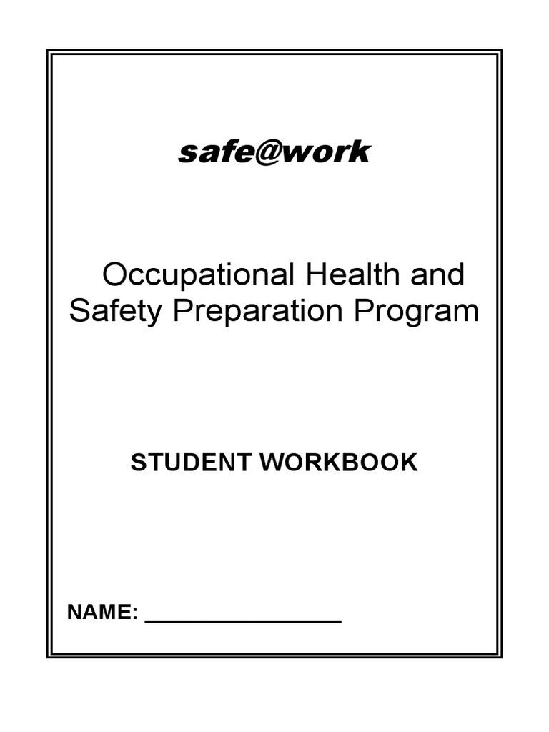 Student Work Book Revised | PDF | Occupational Safety And Health ...
