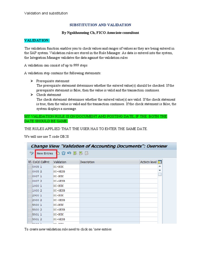Validation and substitution rules in SAP for ensuring data accuracy ...