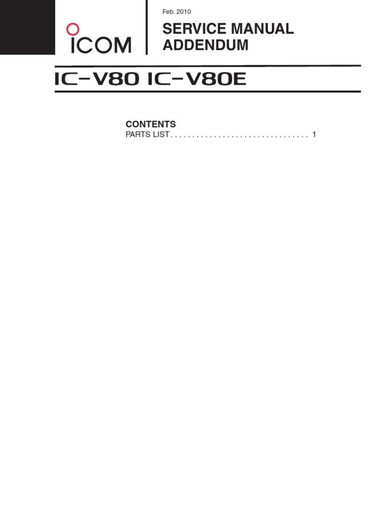 Ic-V80 V80e | Descargar gratis PDF | Amplifier | Frequency Modulation