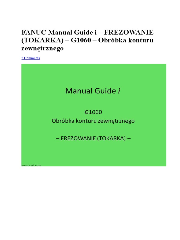 FANUC Manual Guide | PDF