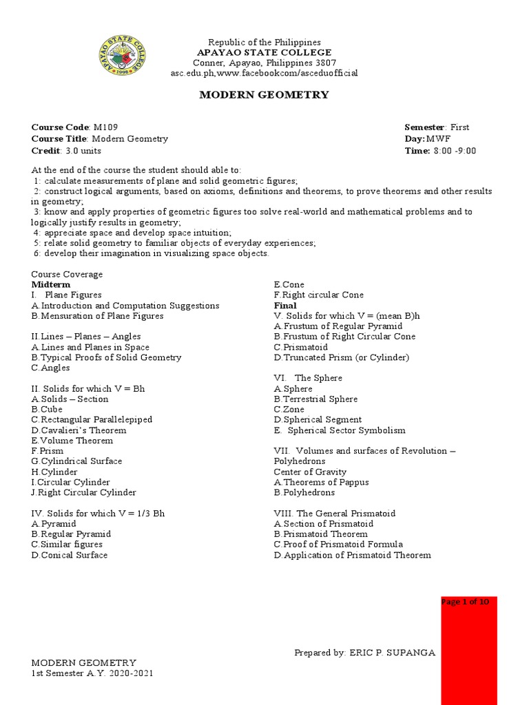 Chapter 1 - 2 MODERN GEOMETRY | PDF | Line (Geometry) | Geometry