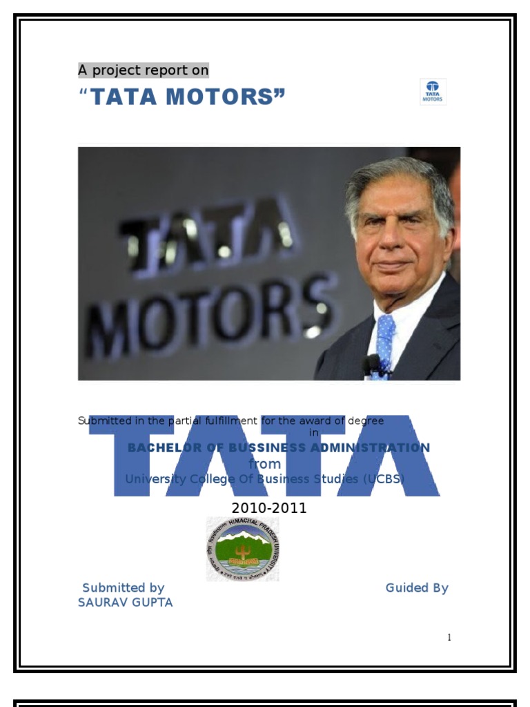 Tata-Motors Project | PDF | Consumer Behaviour | Marketing