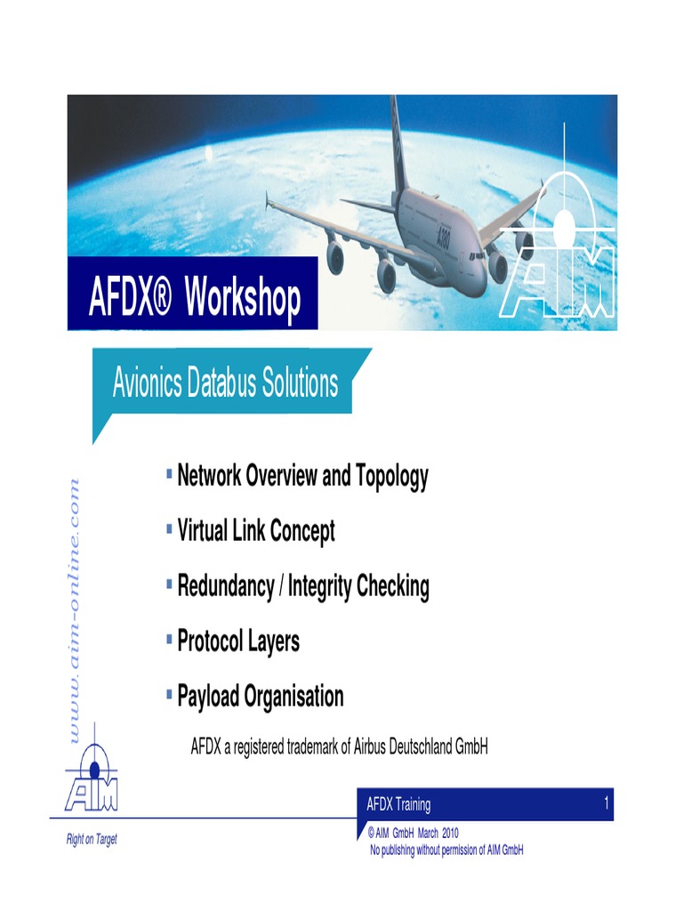 AFDX Workshop AFDX® Workshop: Avionics Databus Solutions | Download Free PDF | Ip Address ...