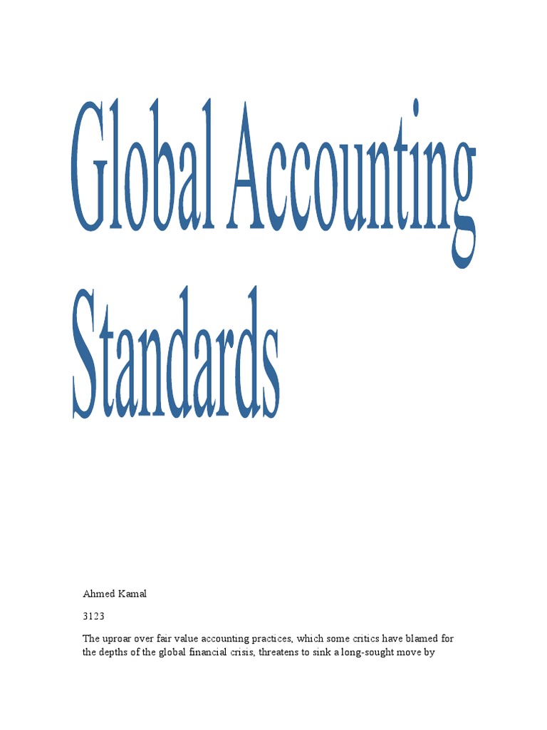 Global Accounting Standards | Download Free PDF | Business ...