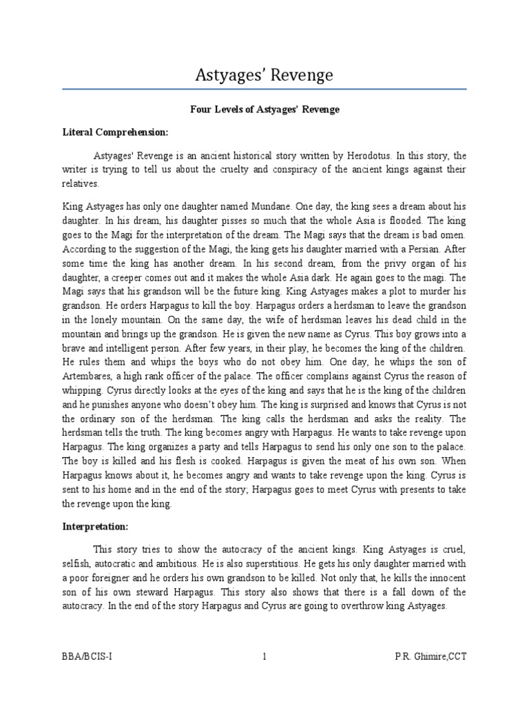 Astyages' Revenge | PDF