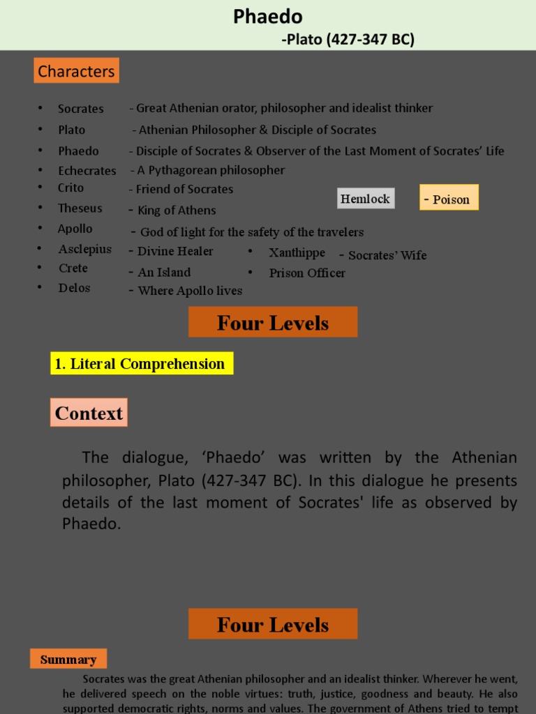 Socrates' Last Moments in Phaedo | PDF | Socrates | Plato