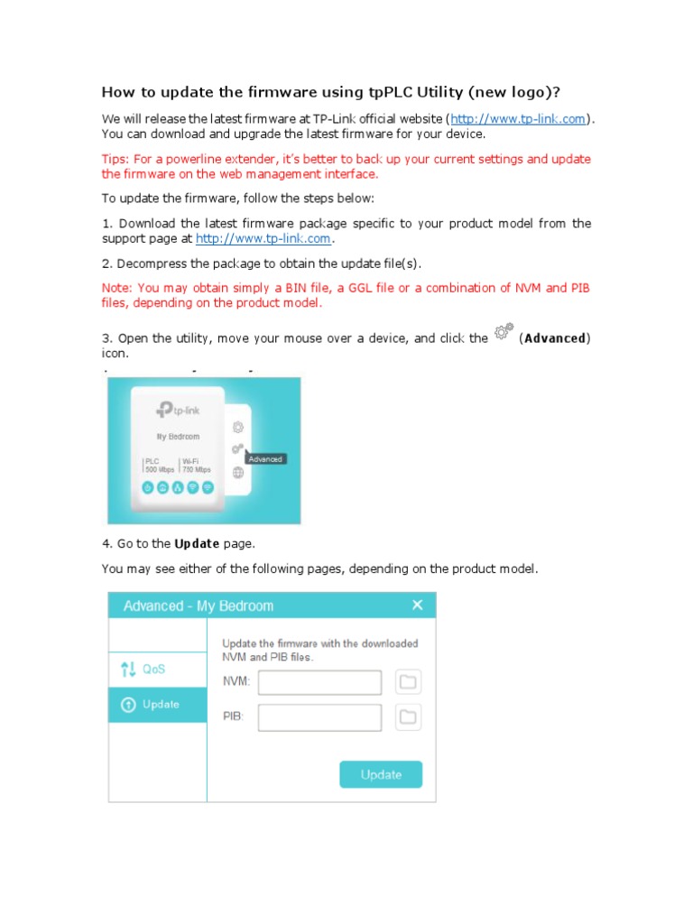 TP-Link Firmware Update Guide | PDF