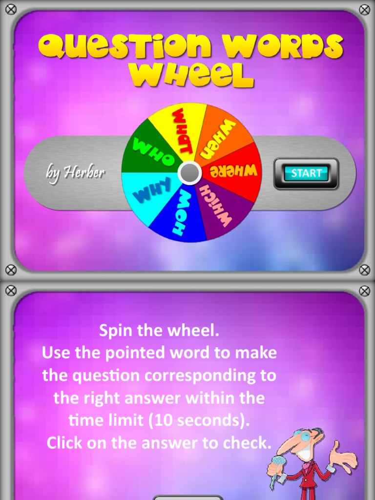 Question Words Wheel Fun Activities Games Games 77429 | PDF