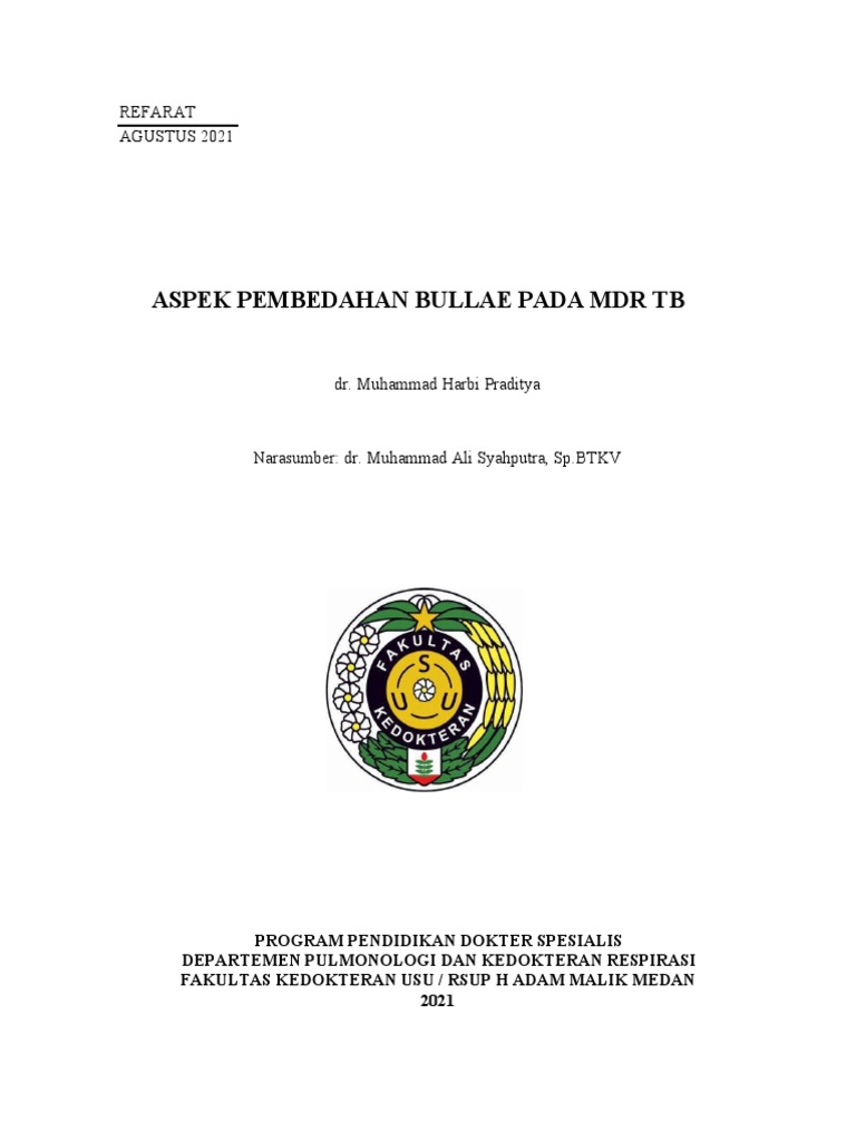Pembedahan Bullae pada MDR TB | PDF