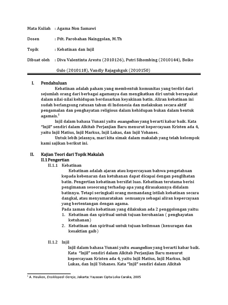Agama Non Samawi | PDF | Agama & Spiritualitas