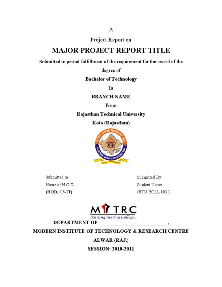 B.Tech Project Report 2010-2011 | PDF | Art