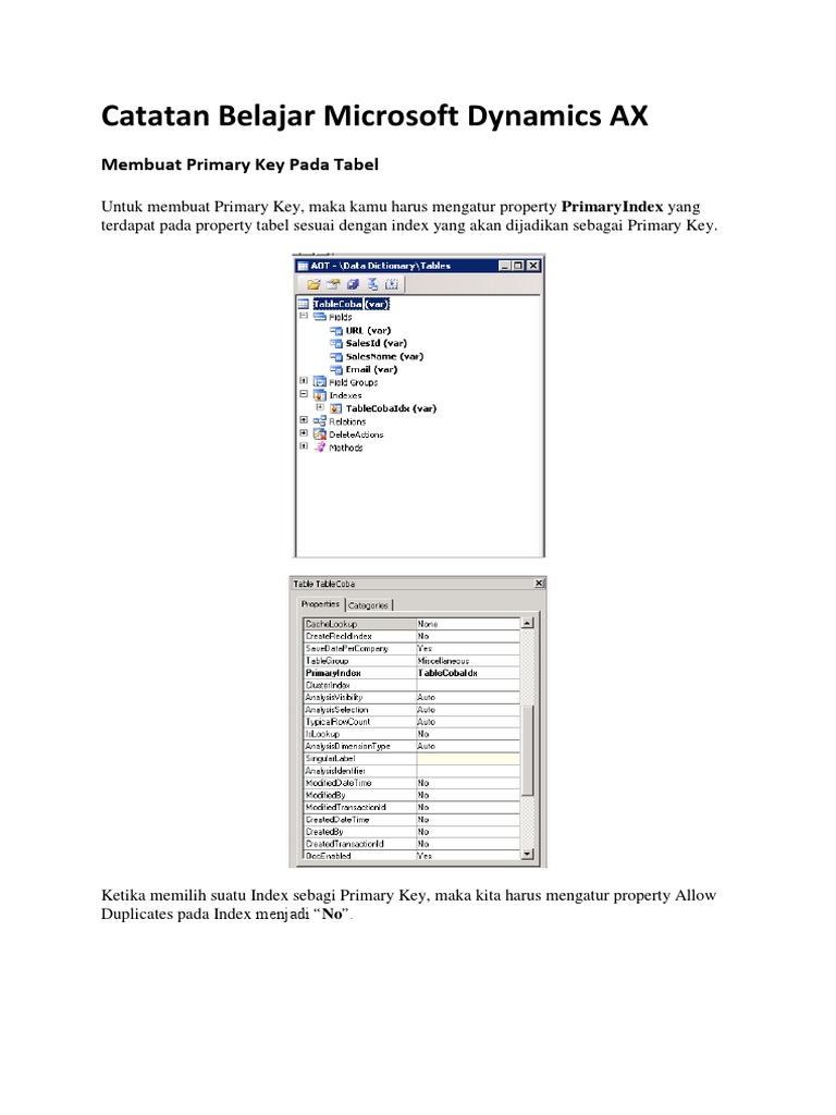 Catatan Belajar Microsoft Dynamics AX | PDF