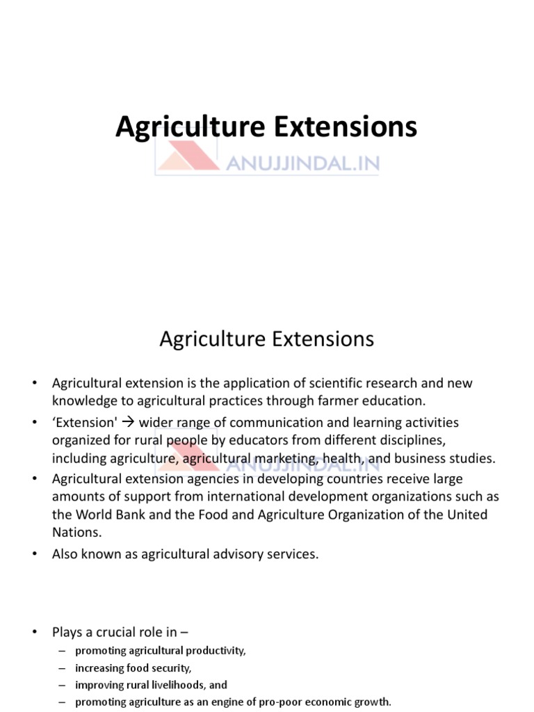 Attachment Agriculture Extensions PDF Lyst9347 | PDF | Agriculture ...