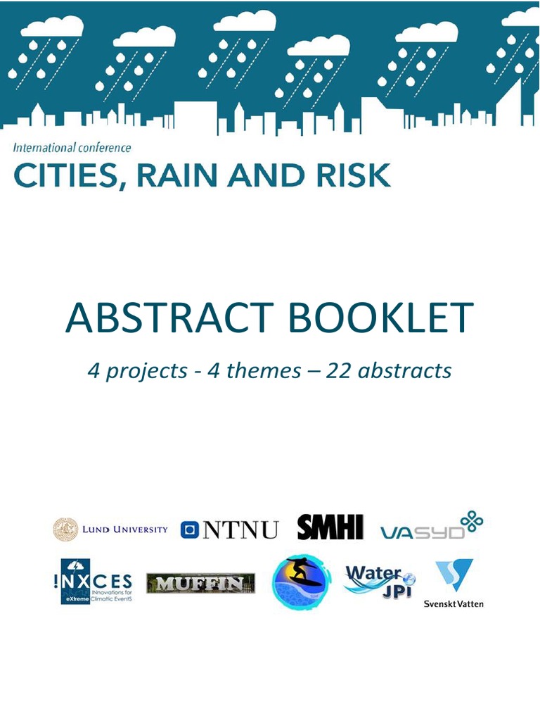 Cities - Rain and Risk - Abstracts Booklet | PDF | Flood | Precipitation