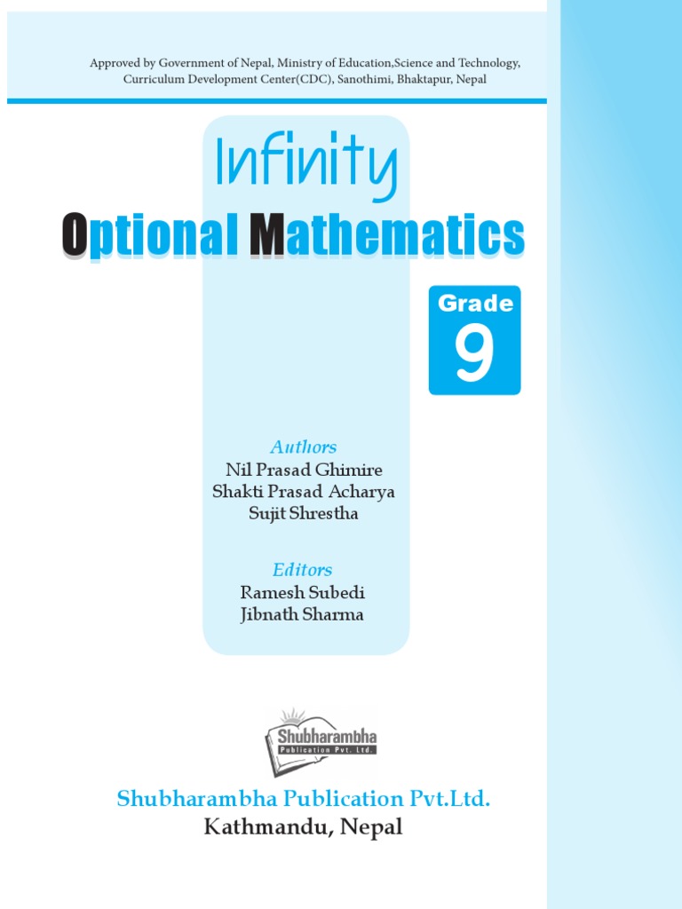 Infinity Optional Mathematics Book 9 Final For CTP 2077 | PDF ...