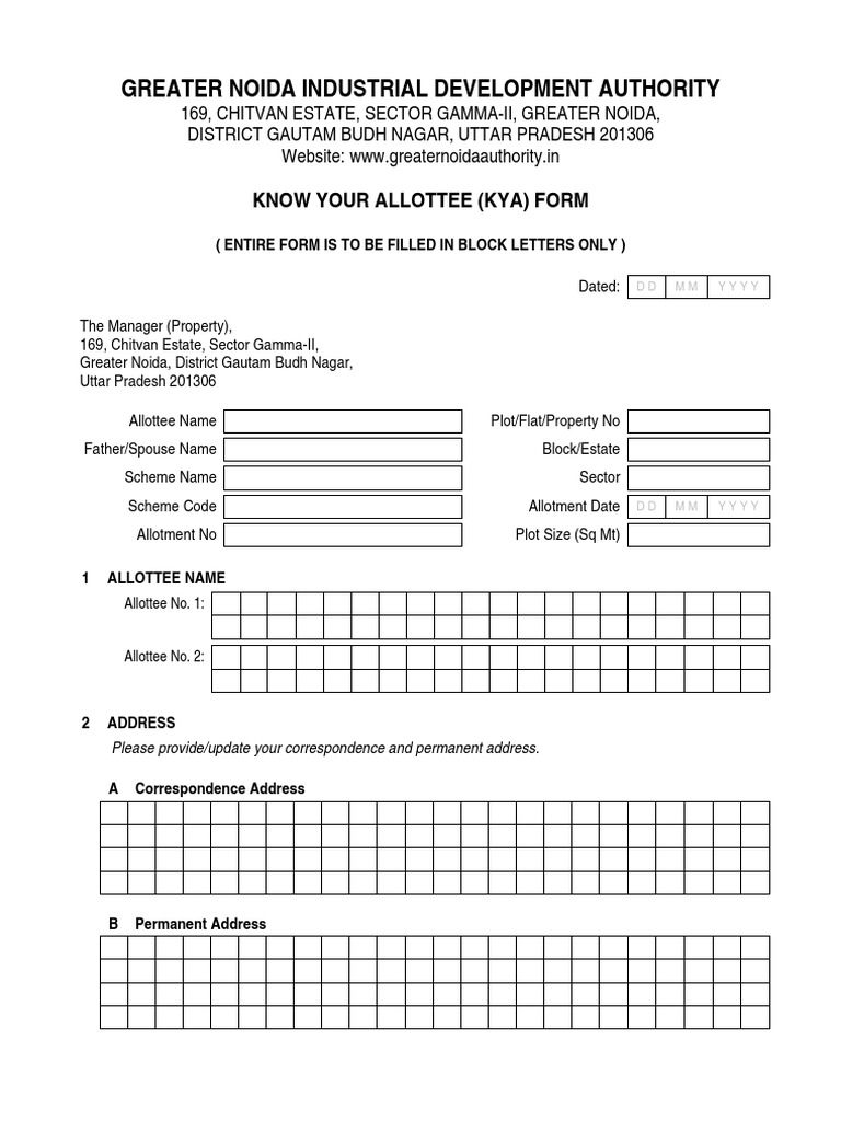 Greater Noida Industrial Development Authority: Know Your Allottee (Kya ...